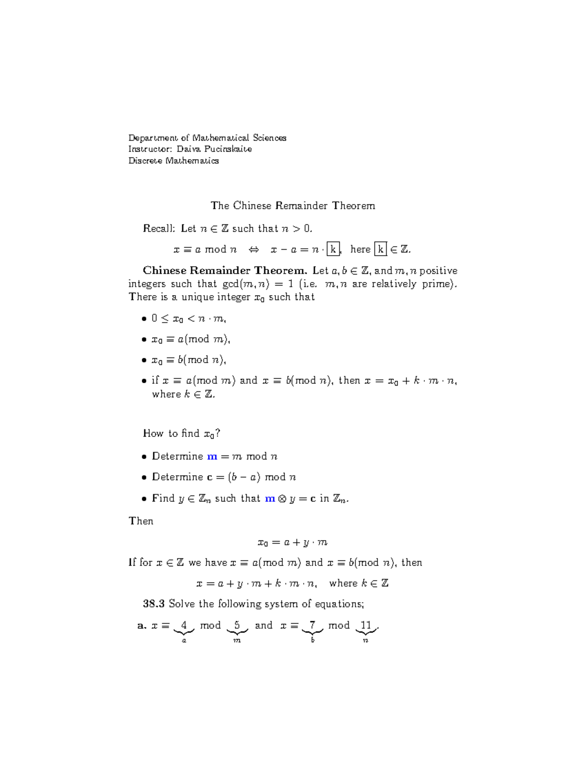 HW Solution Discrete Mathematics Chinese - Department of Mathematical ...