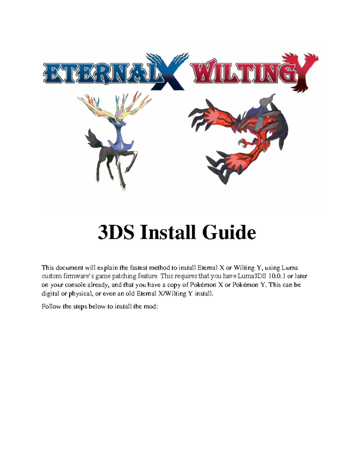 3DS Install Guide - 3DS Install Guide This document will explain the ...