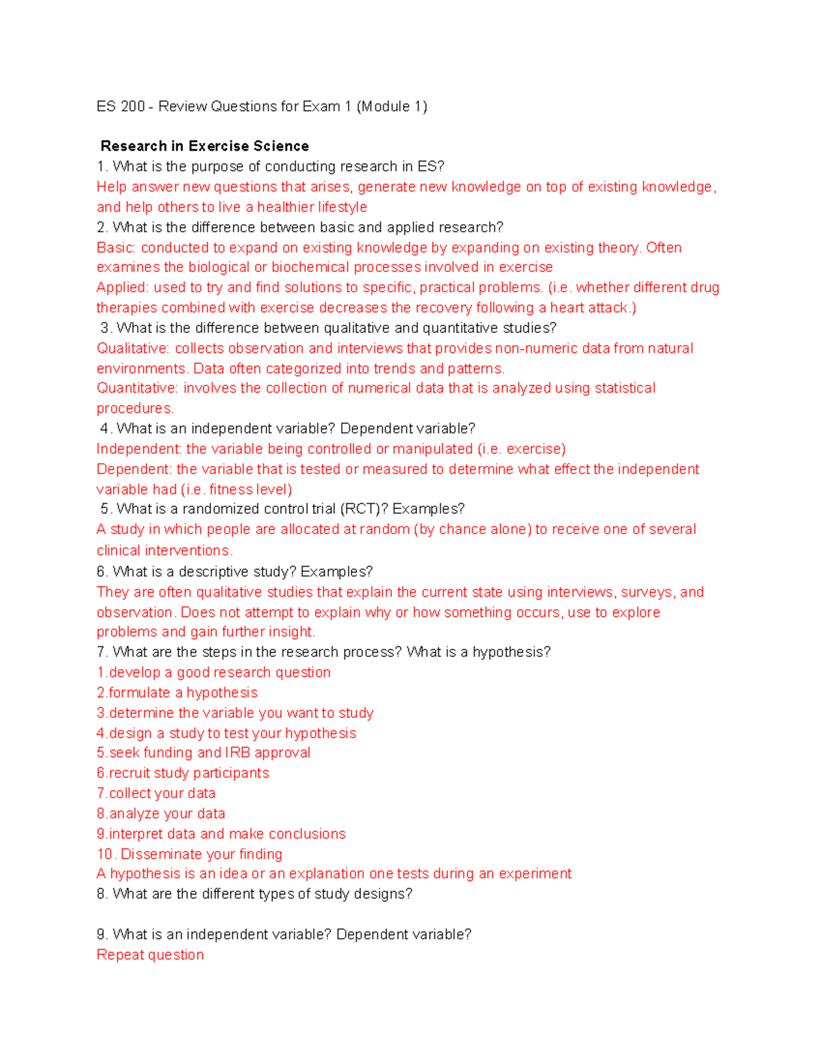 Es200 exam 1 review questions - ES 200 - Review Questions for Exam 1 ...