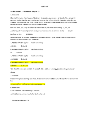 Homework Chapter 22 - Change in Change in Accounting Principle ...