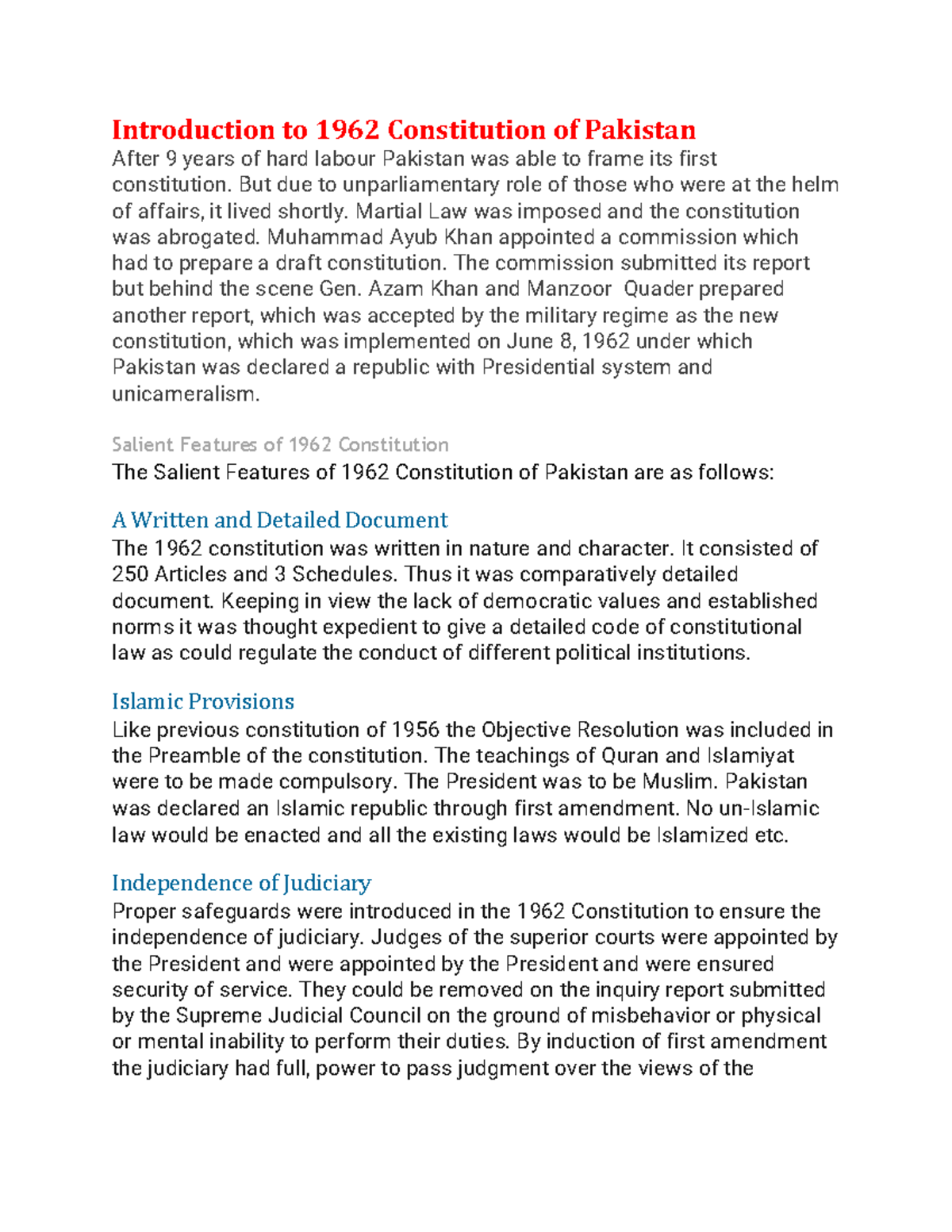 constitutional history of pakistan - Civil Procedure Code - UOL - Studocu