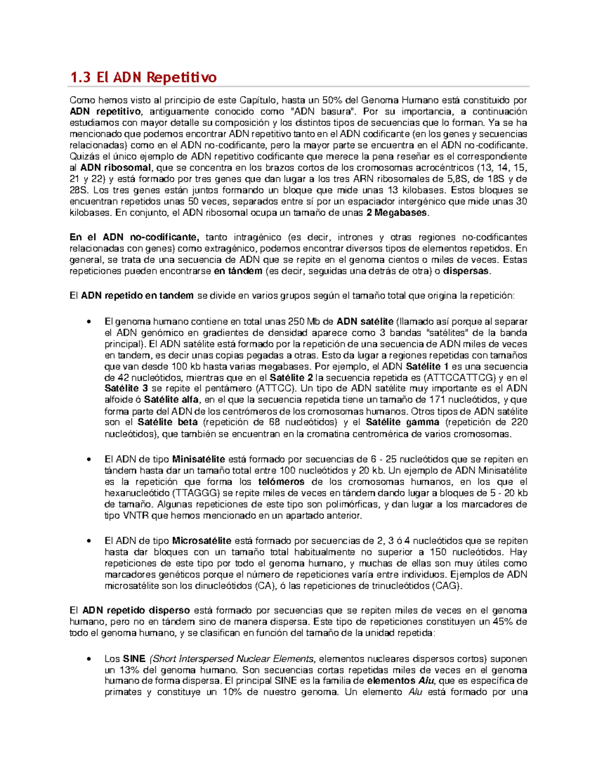 3 El ADN Repetitivo - Resumen El ADN del dato - El ADN del dato - 1 El ...