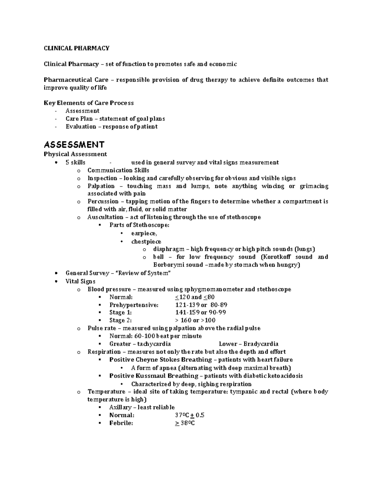 Clinical Pharmacy Reviewer - CLINICALठ⃚PHARMACY ठ⃚ ठ⃚ ...