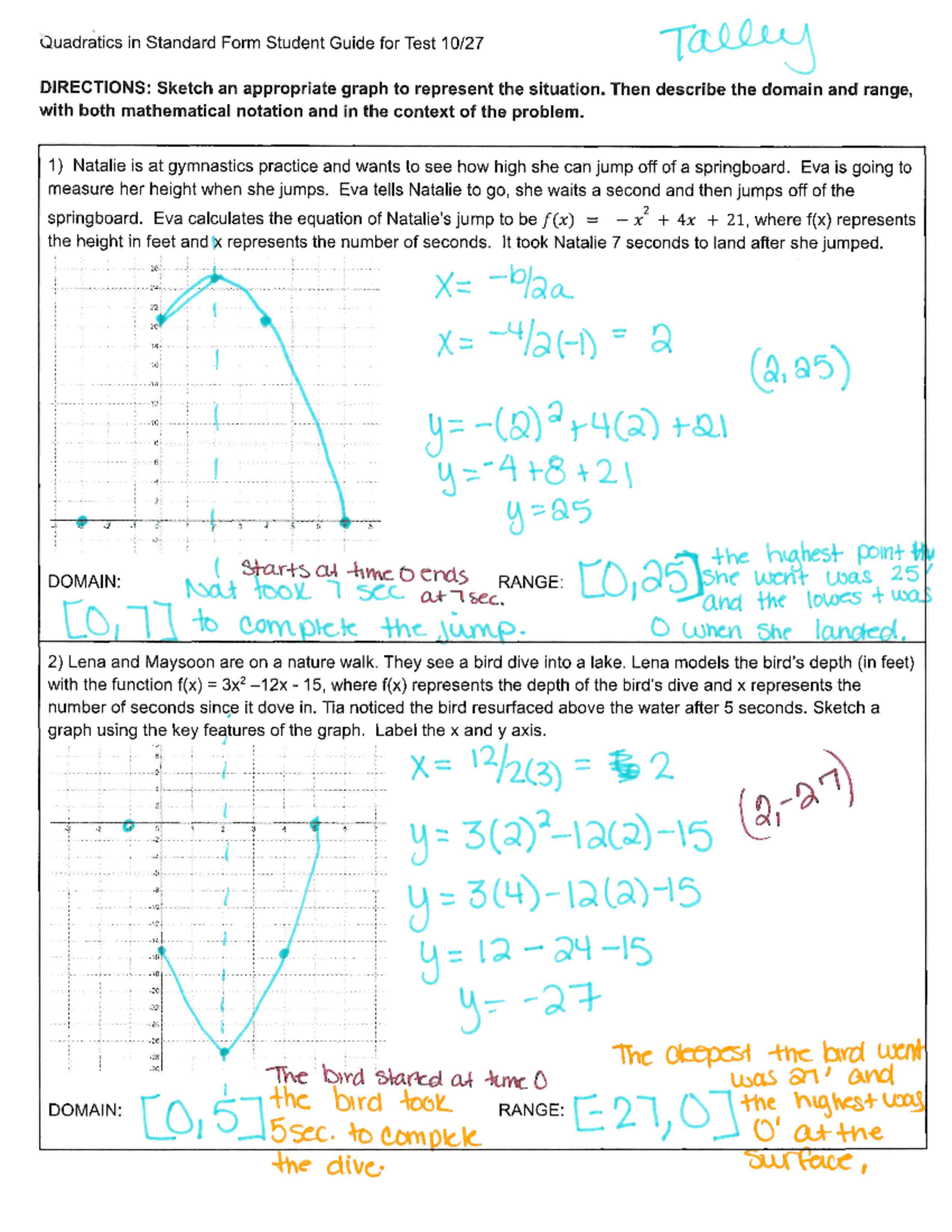Standard Form Review KEY - Studocu