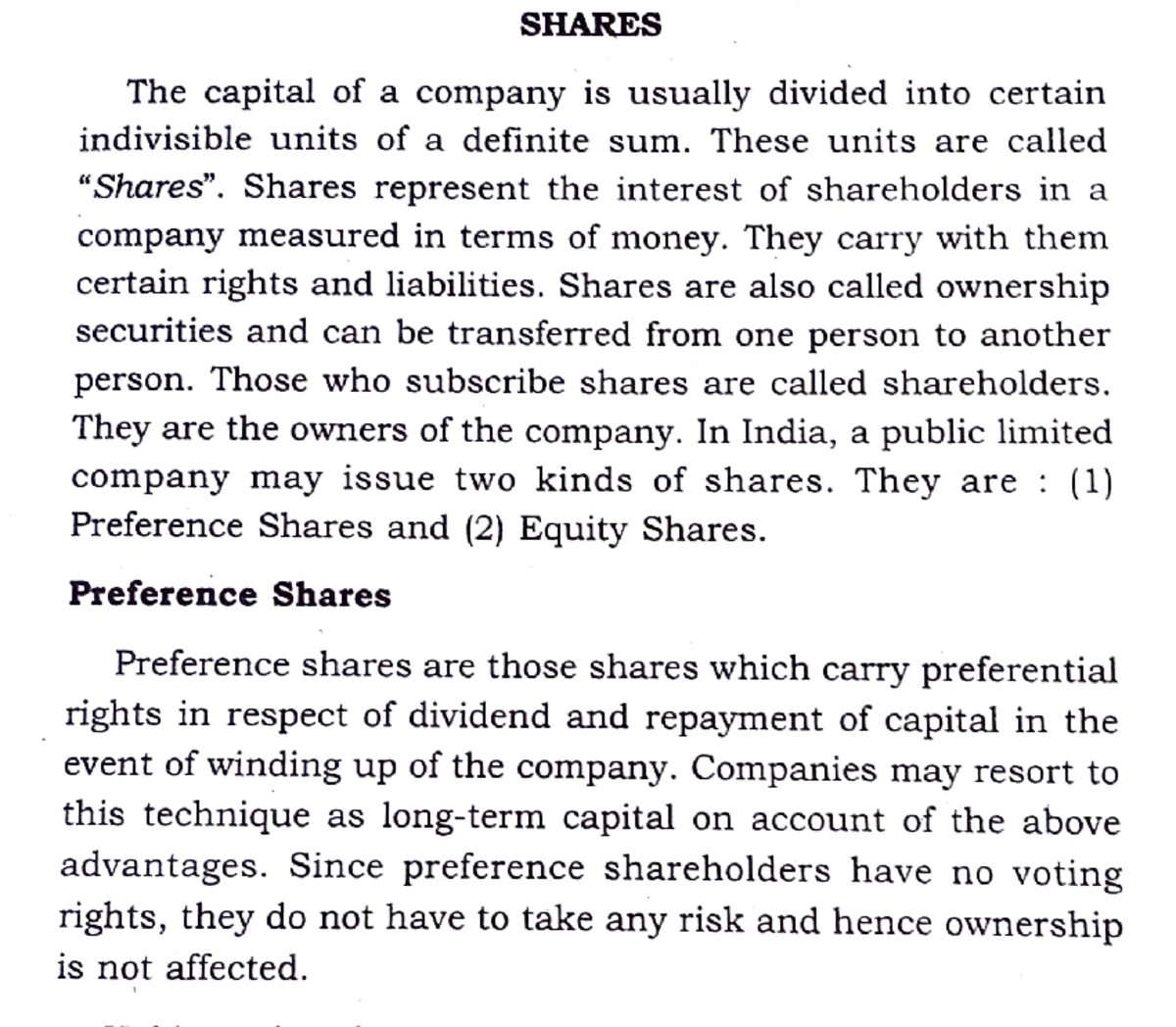 Shares - Marketing - ####### SHAREs The capital of a company is usually ...