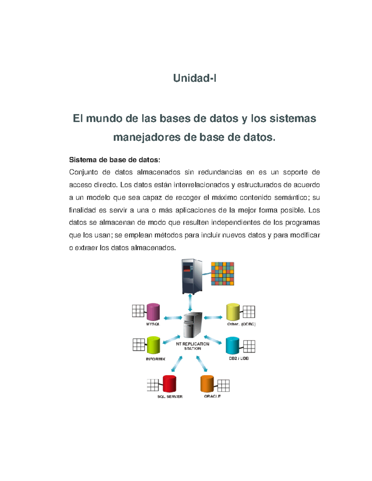 El mundo de las bases de datos y los sistemas manejadores de base de ...