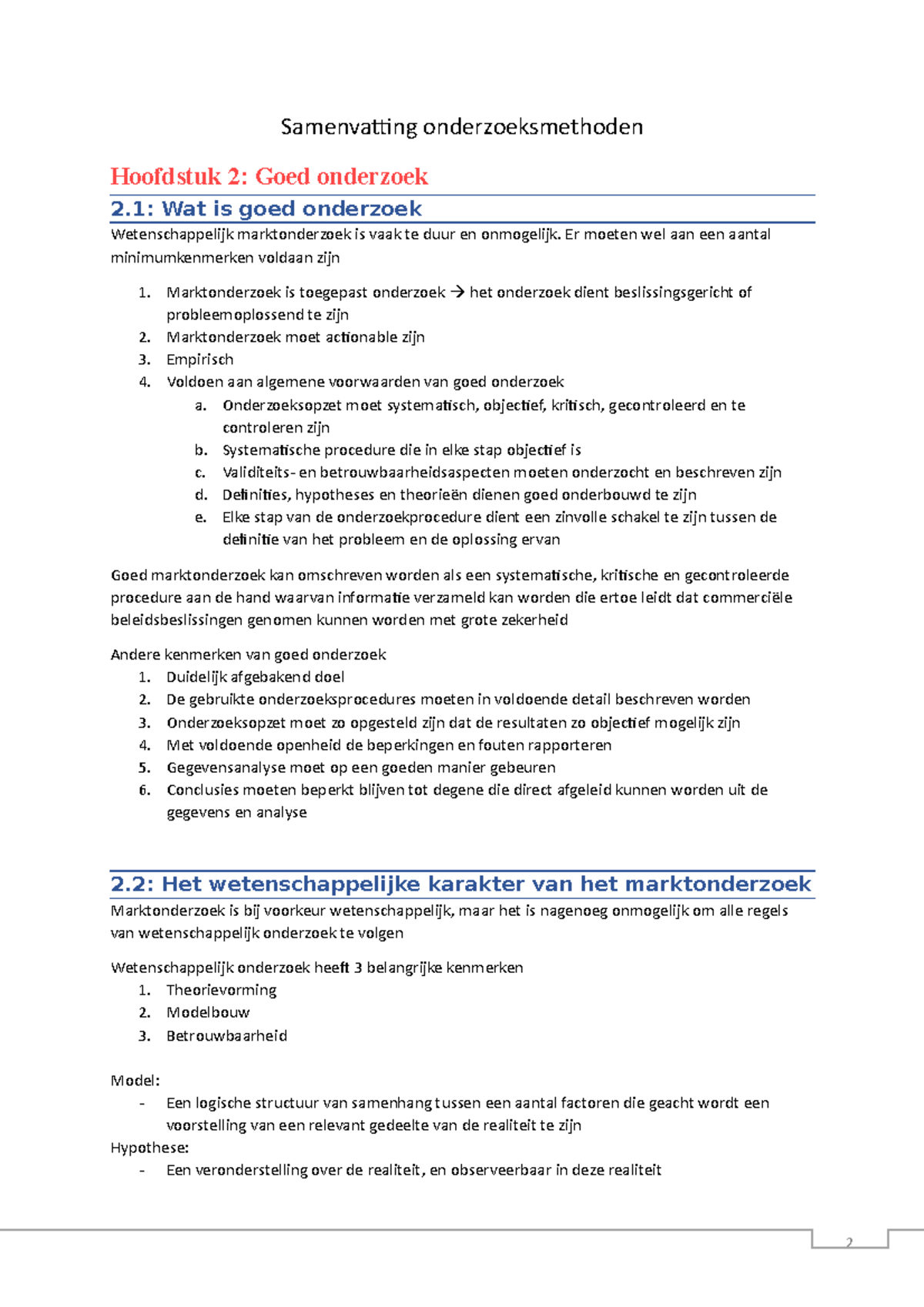 Samenvatting onderzoeksmethoden-eigen - Samenvatting onderzoeksmethoden ...
