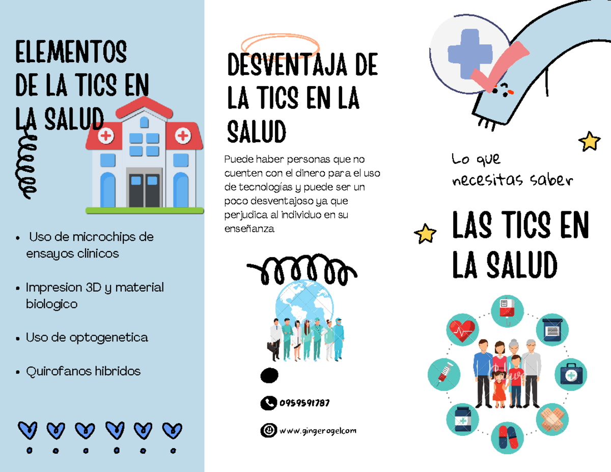 Triptico de las tics - ................ - ELEMENTOS DE LA TICS EN LA ...