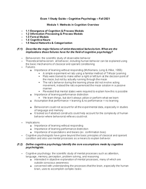 Methods in Cognition: Emergence of Cognitive Psychology and Information ...