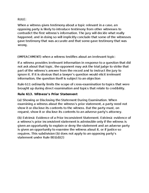 Evidence NOTES - Rule 412: sometimes called the “rape shield” rule ...