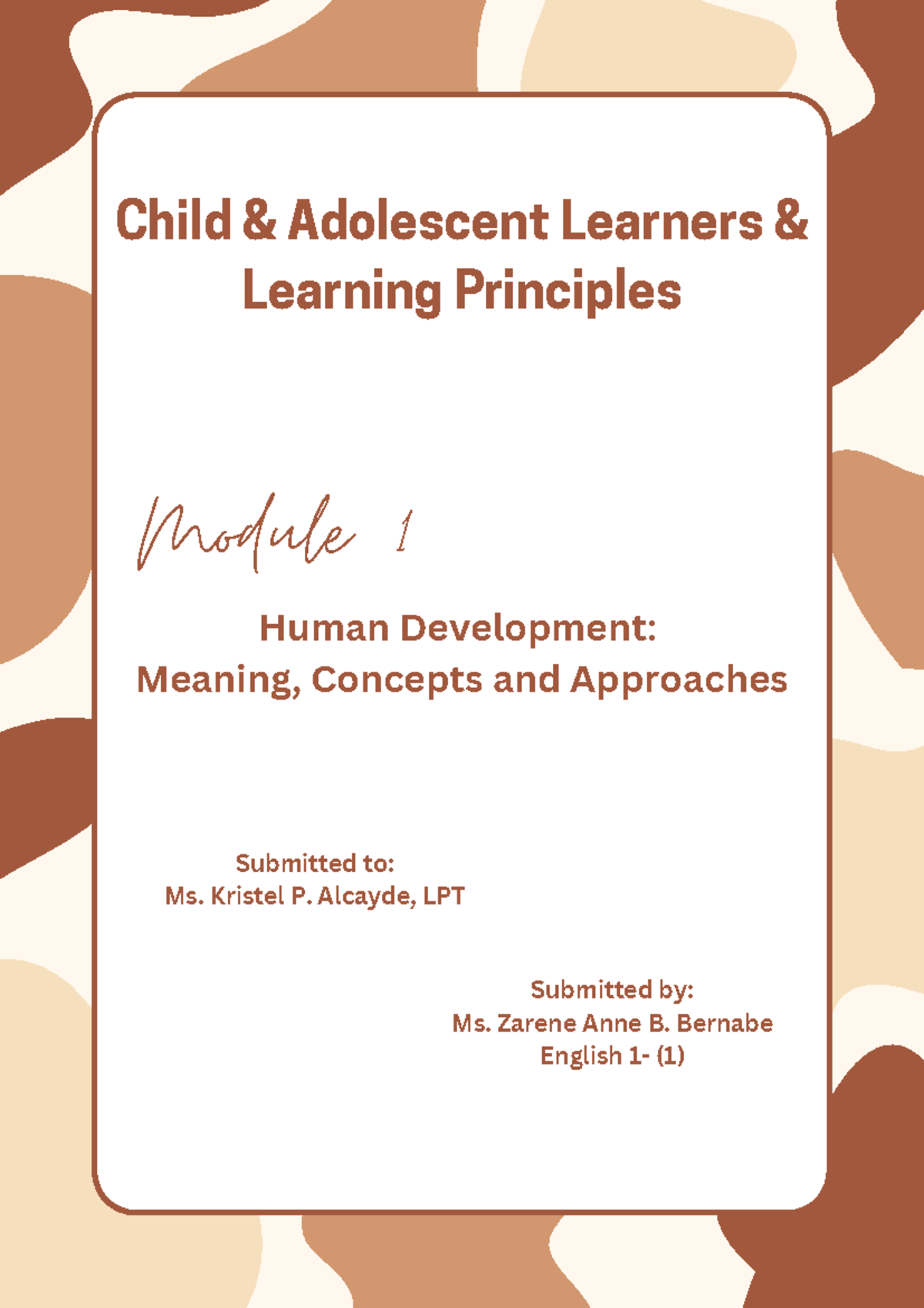 Lesson (ENGLISH) - Political Science - Module 1 Human Development ...