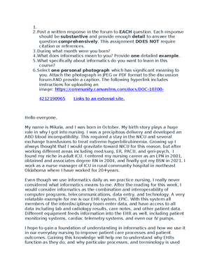 Informatics week 4 - weekly assignment - Midterm Study Guide To prepare for the exam, be ...