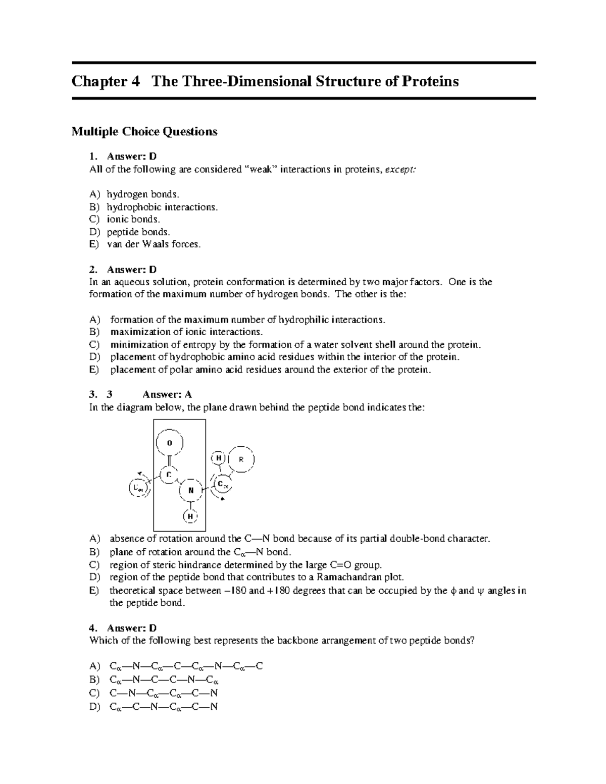 Exercises chapter 4 fasit - Multiple Choice Questions 1. Answer: D All of the following are ...