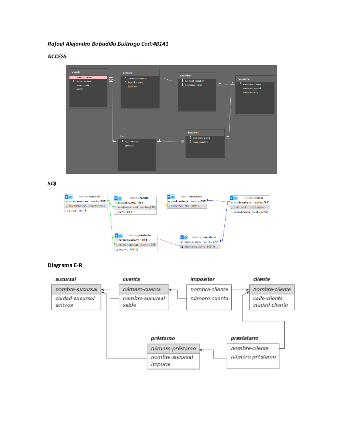 Informe SQLAcces - Sentencias Mysql - Rafael Alejandro Bobadilla ...