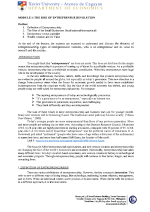 Entrepreneurship - Entrepreneurship Barangay Micro Business Enterprises ...