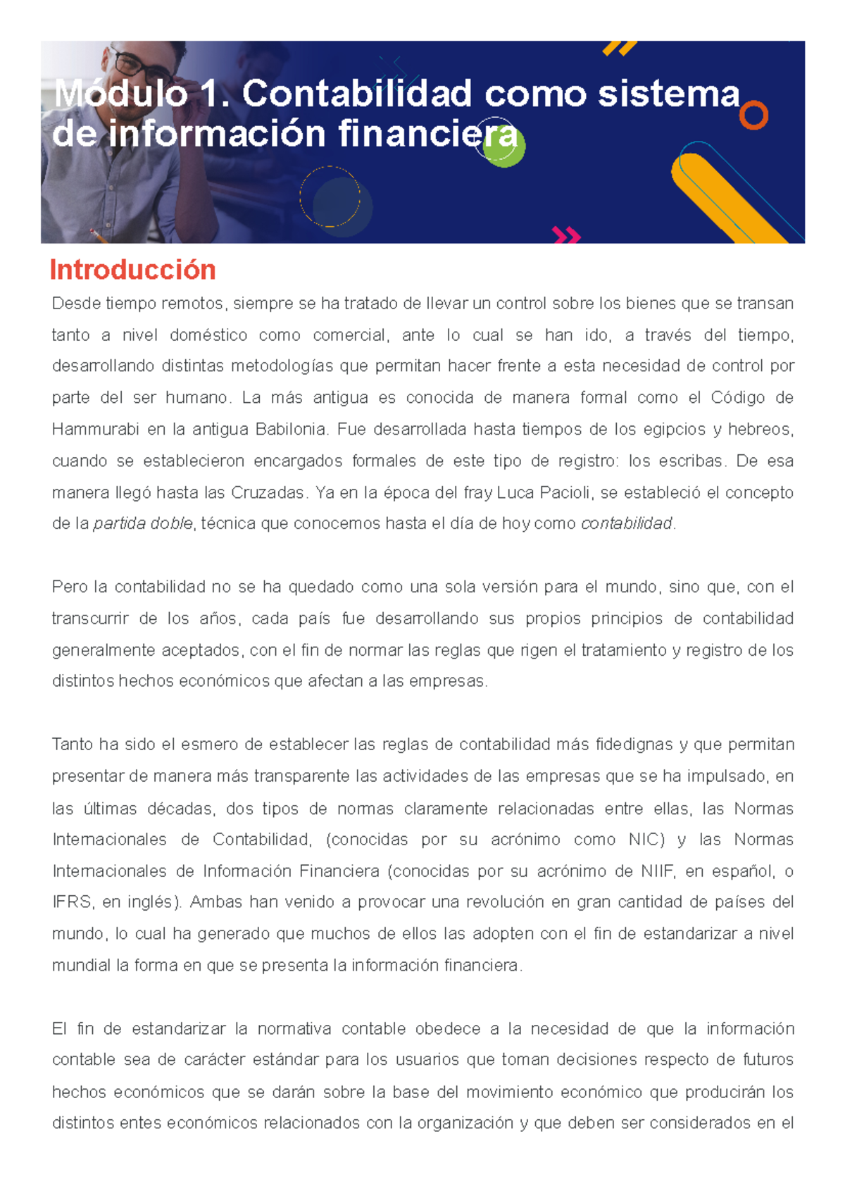 Modulo 1 contabilidad - material de apoyo - Módulo 1. Contabilidad como sistema de información ...