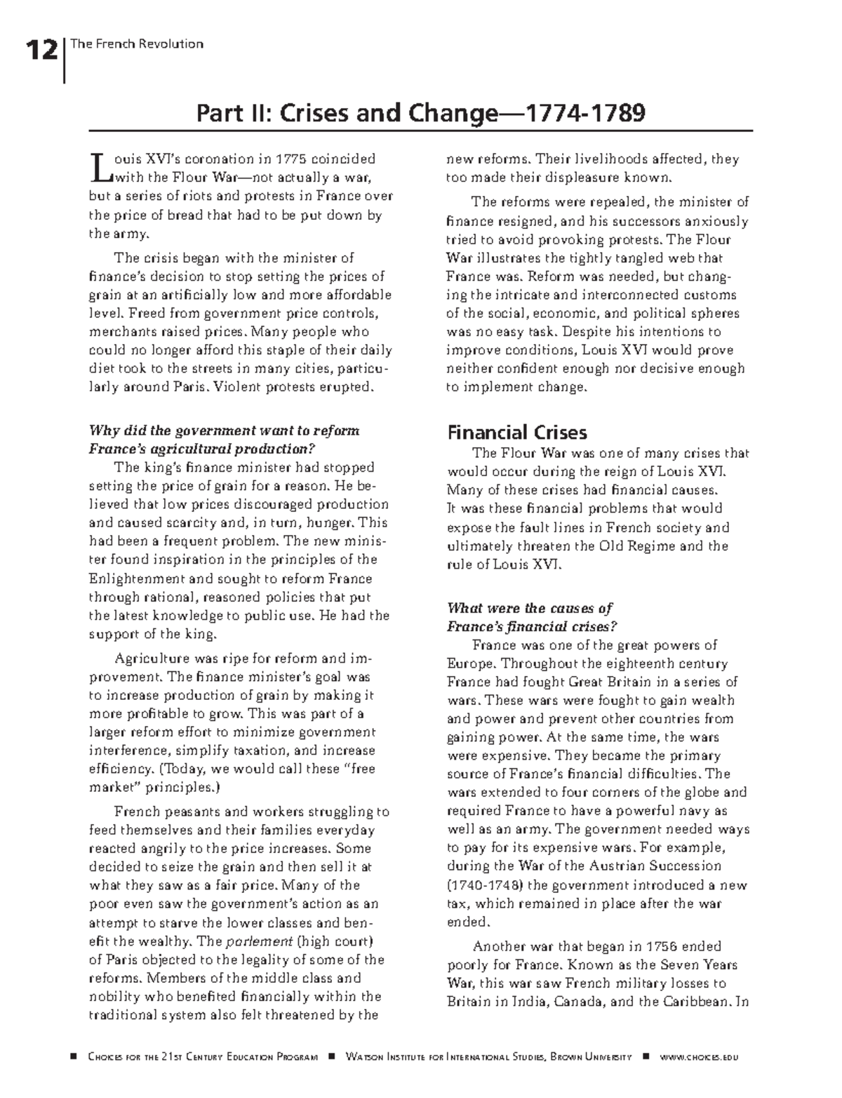 16 PDFsam French Revolution Unit - Choices Program (1)-2 - choices for ...