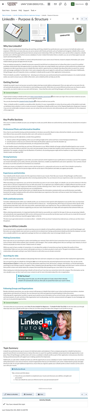 Outline UNIV2100 DE01 F22 final-3 - UNIV*2100 Career Ready 3 Plan Your Future Fall 2022 Section ...