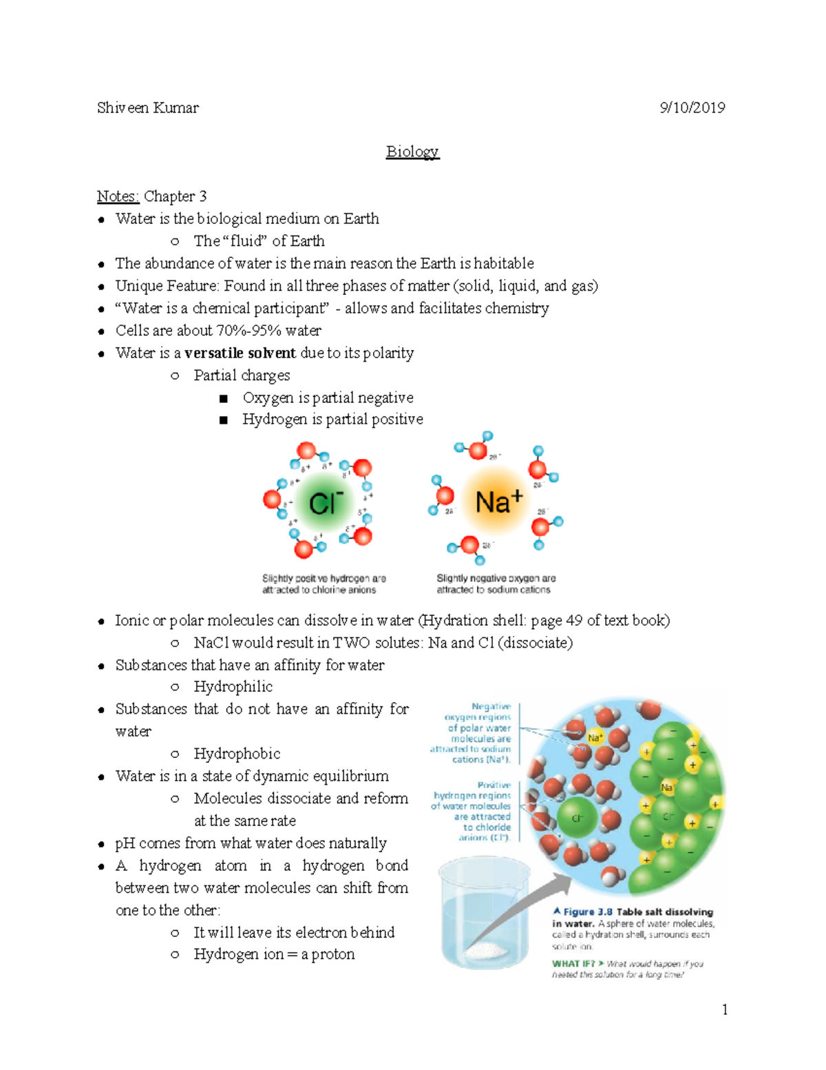 Biology Notes ( Final) - Shiveen Kumar 9/10/ Biology Notes: Chapter 3 ...