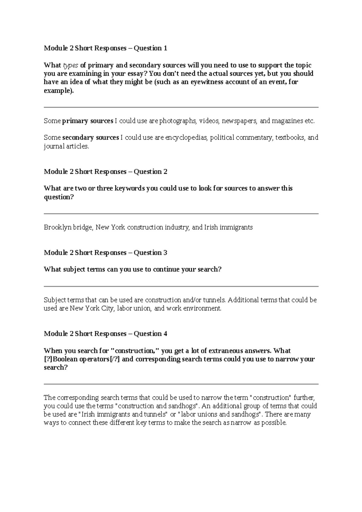 Module 2 Short Responses - Module 2 Short Responses – Question 1 What ...