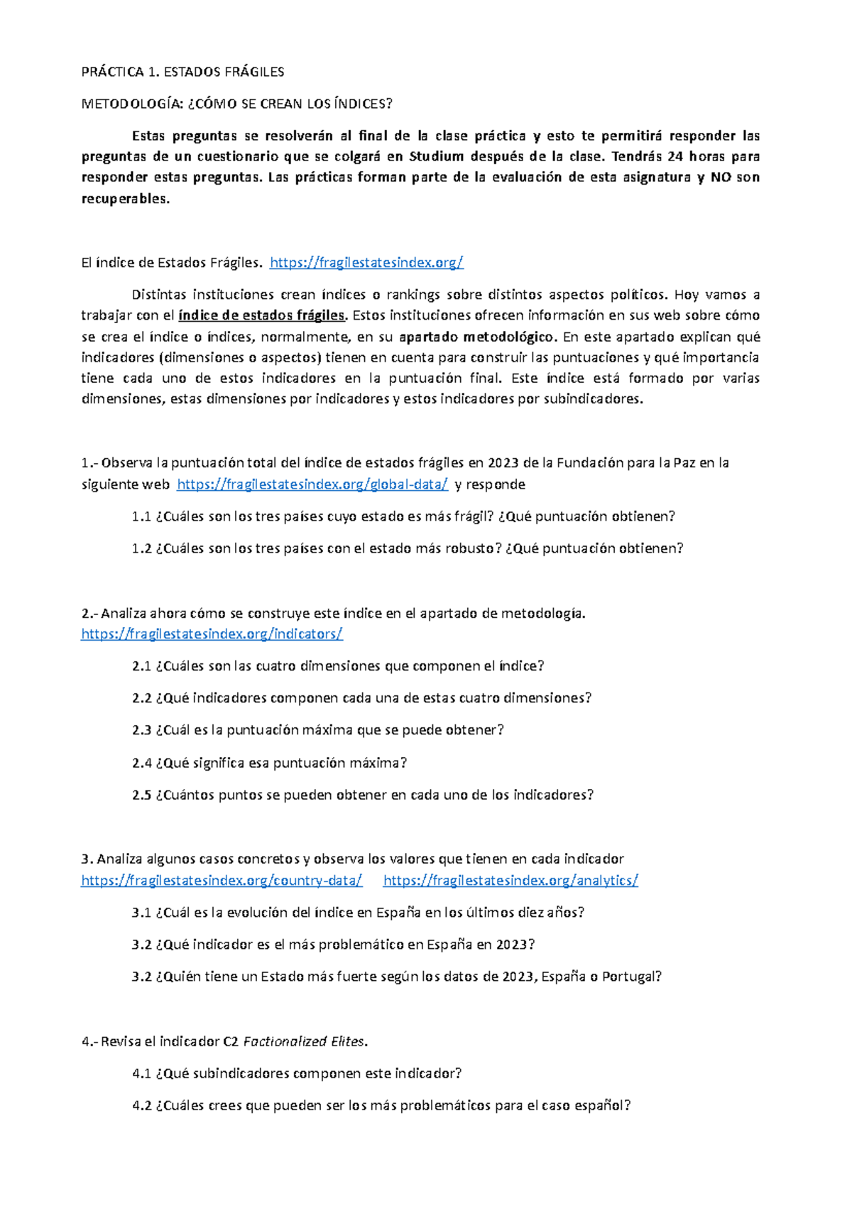Práctica 1- estados frágiles metodología 2023-2024 - PRÁCTICA 1 ...