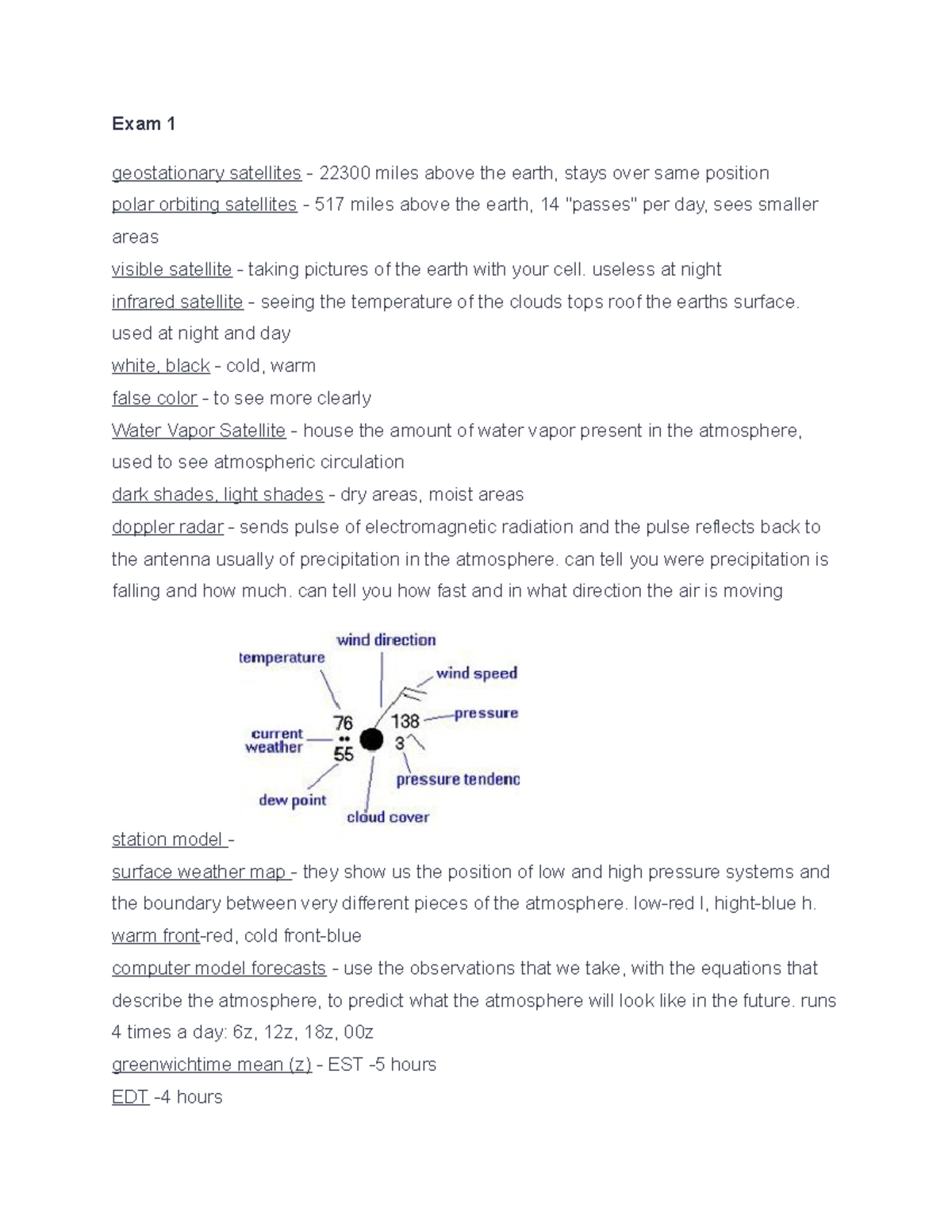 Geog220 exam 1 - exam 1 notes - Exam 1 geostationary satellites - 22300 ...