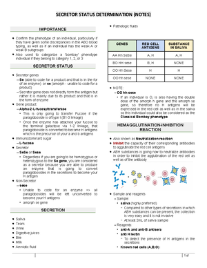 Immunosero LAB FULL - Lab notes - IMMUNOLOGY AND SEROLOGY – LABORATORY ...