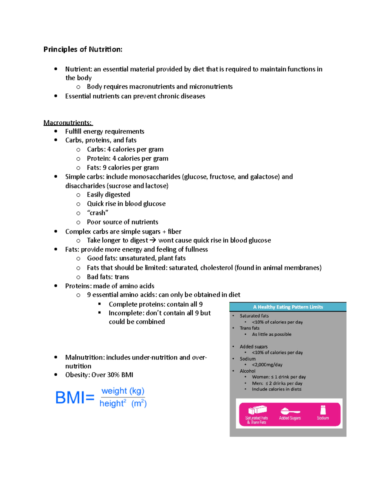Principles of Nutrition - Studocu