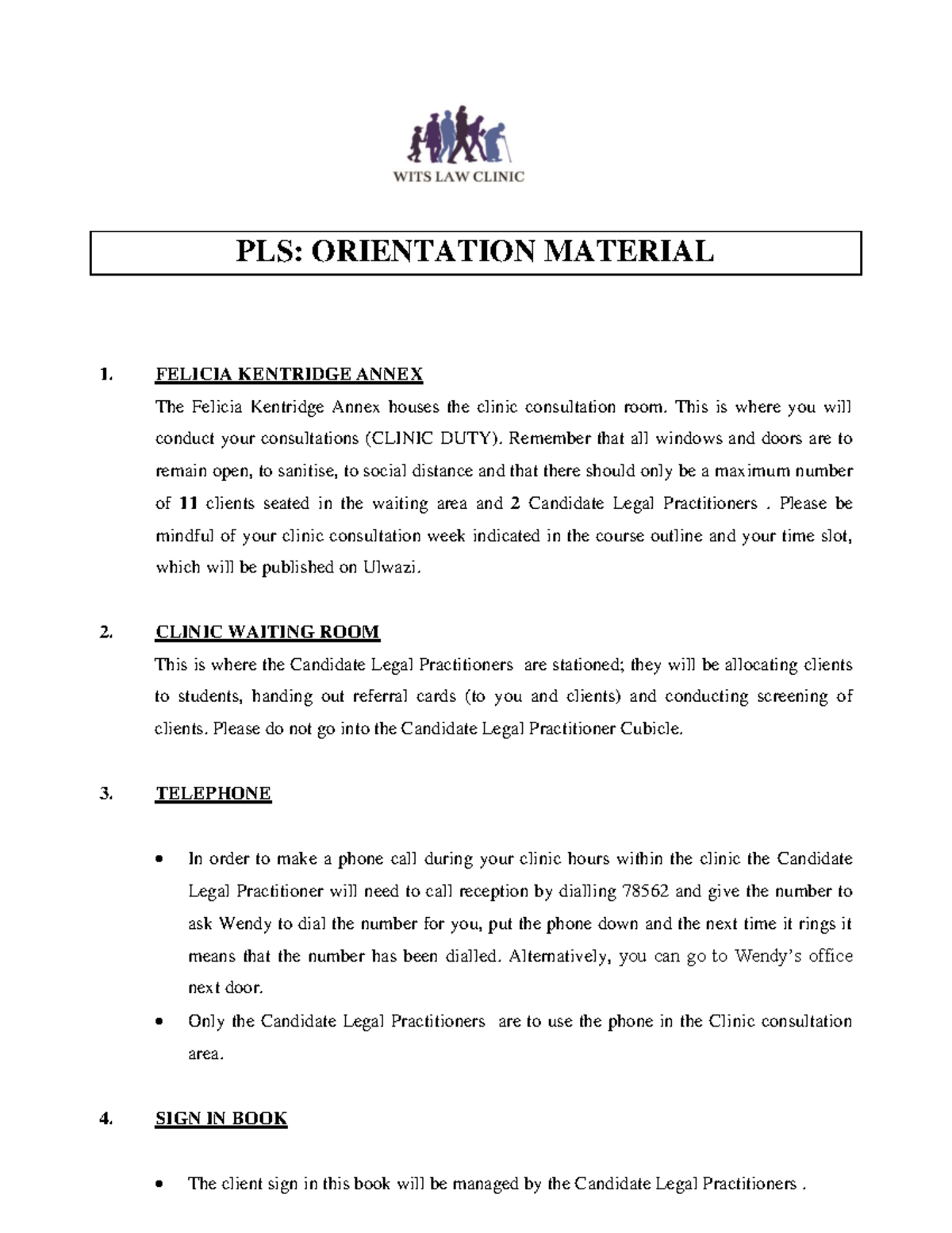 PLS Orientation Material - PLS: ORIENTATION MATERIAL 1. FELICIA ...