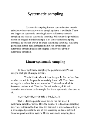 Advantages and disadvantages of systematic sampling - Advantages and ...