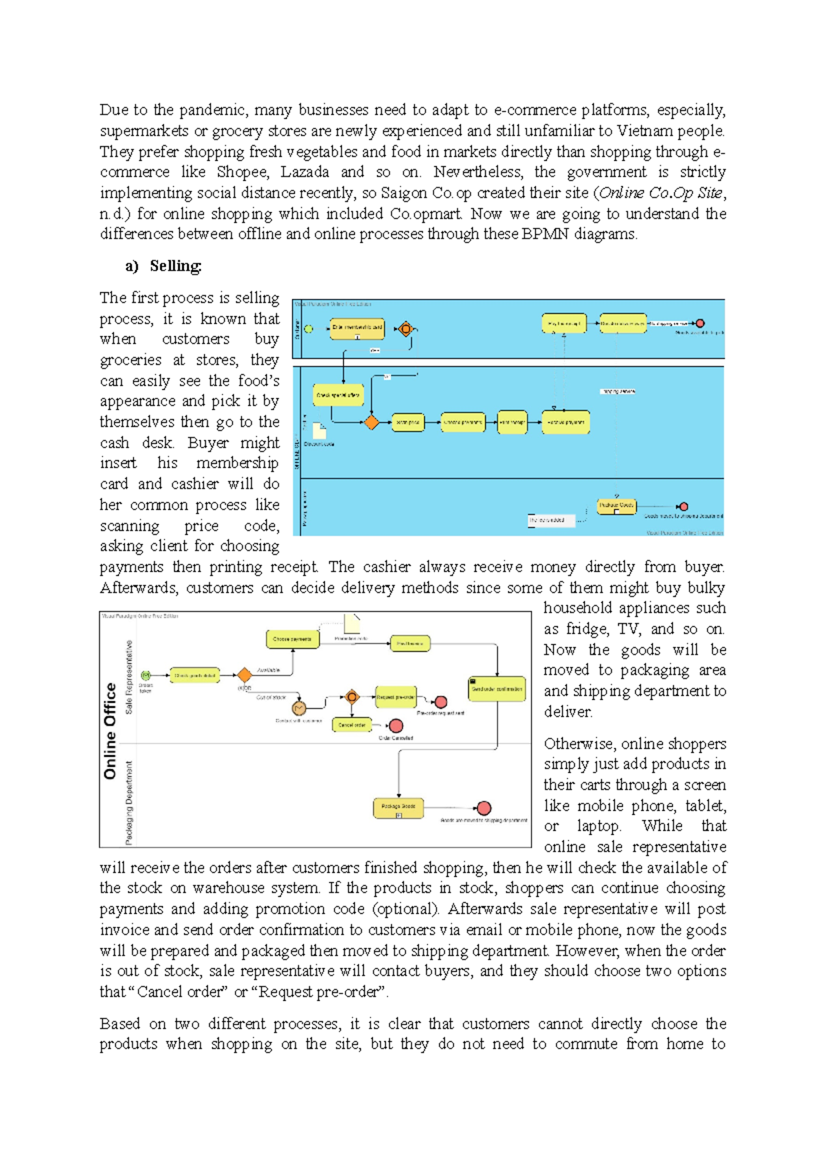 ITC101-BPMN-diagrams - Due to the pandemic, many businesses need to ...