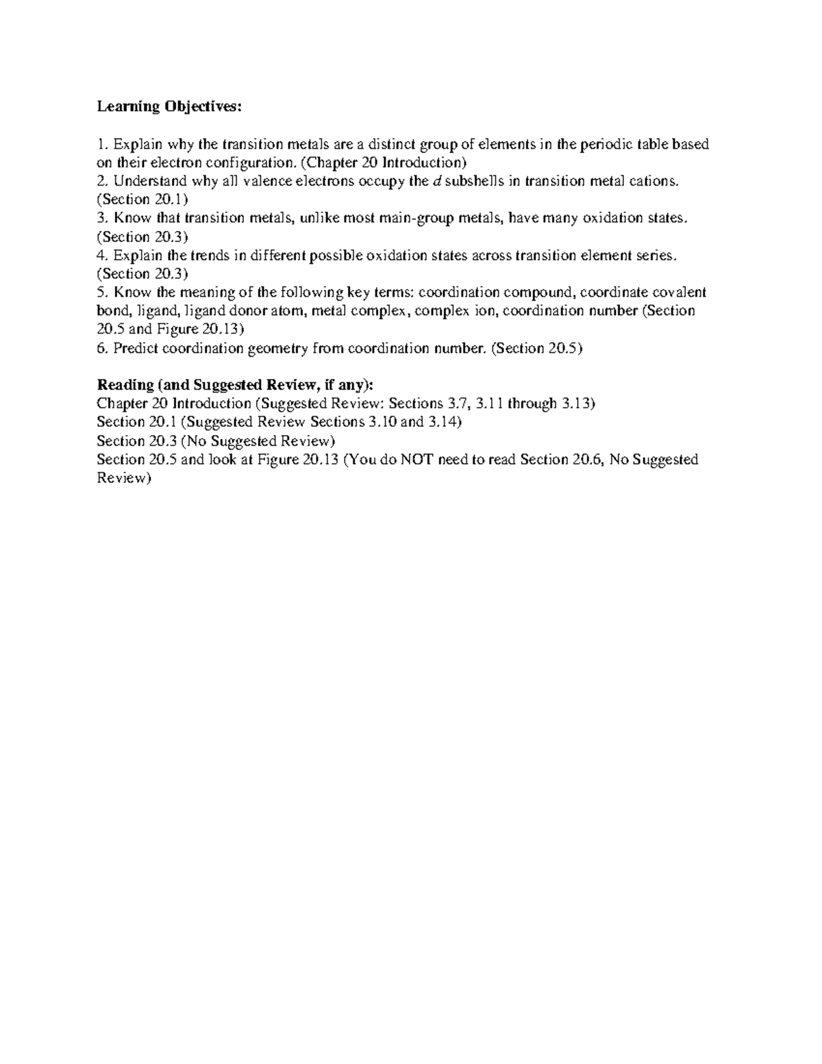 Module 1 - Readings and Learning Objectives - Learning Objectives: 1 ...