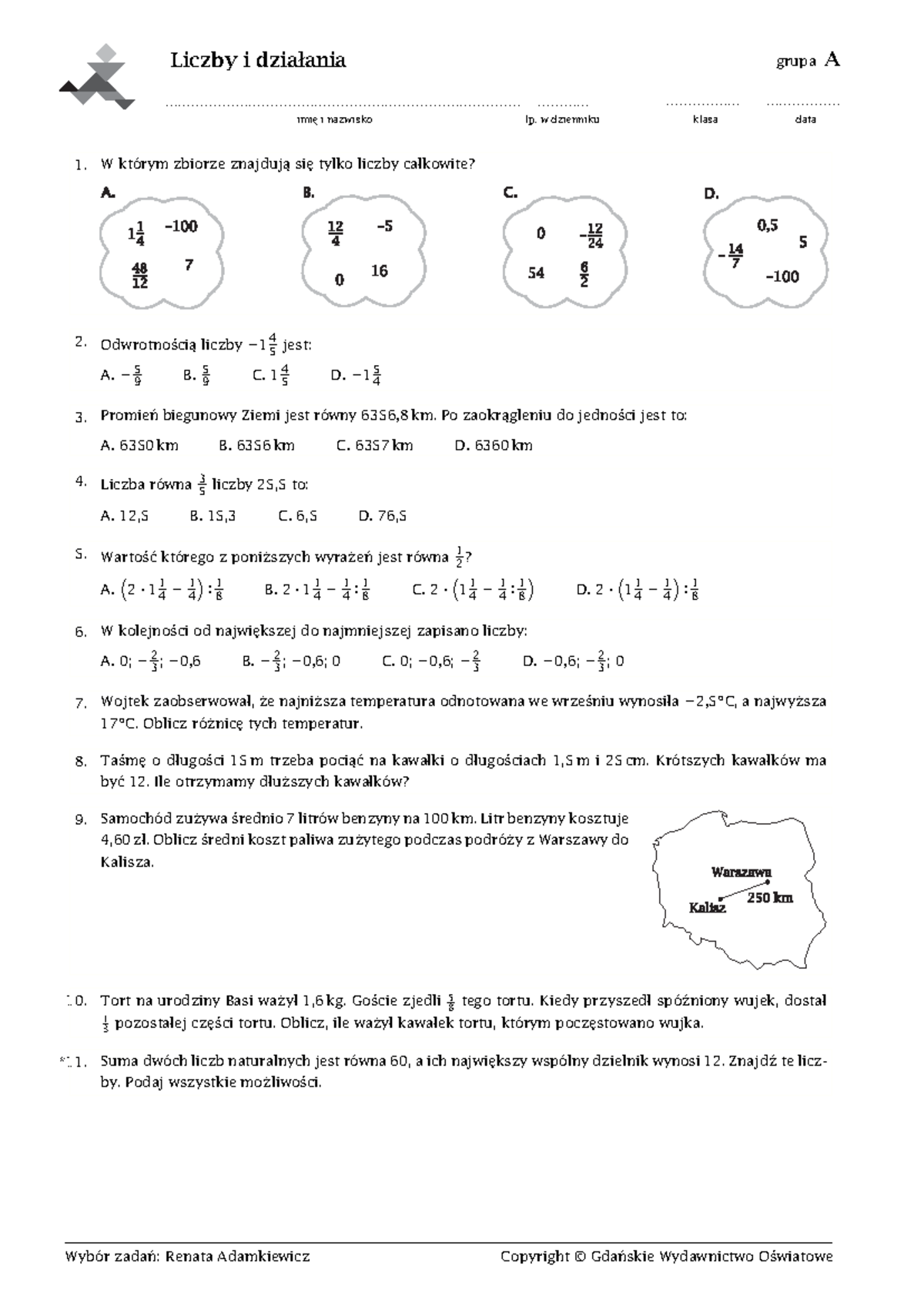 1.Liczby i dzialania - Matematyka - Liczby i działania - Studocu
