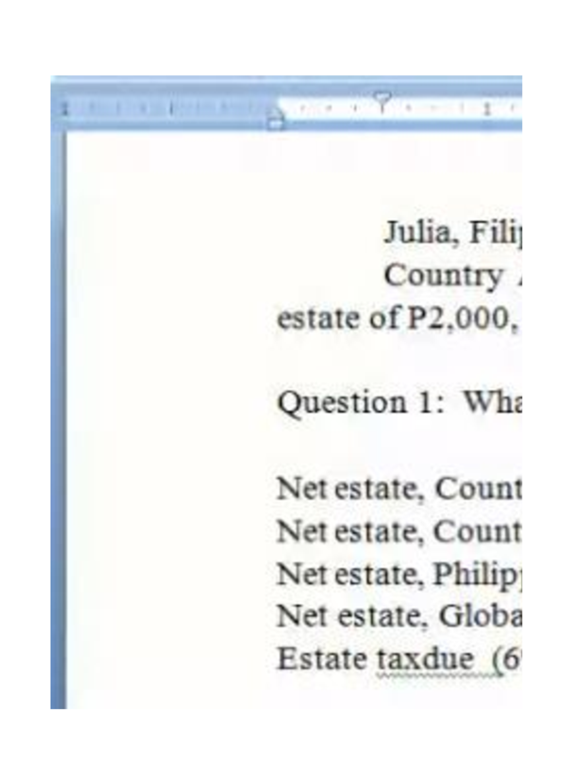 Computation of estate tax - Taxation Law General Principles - Studocu