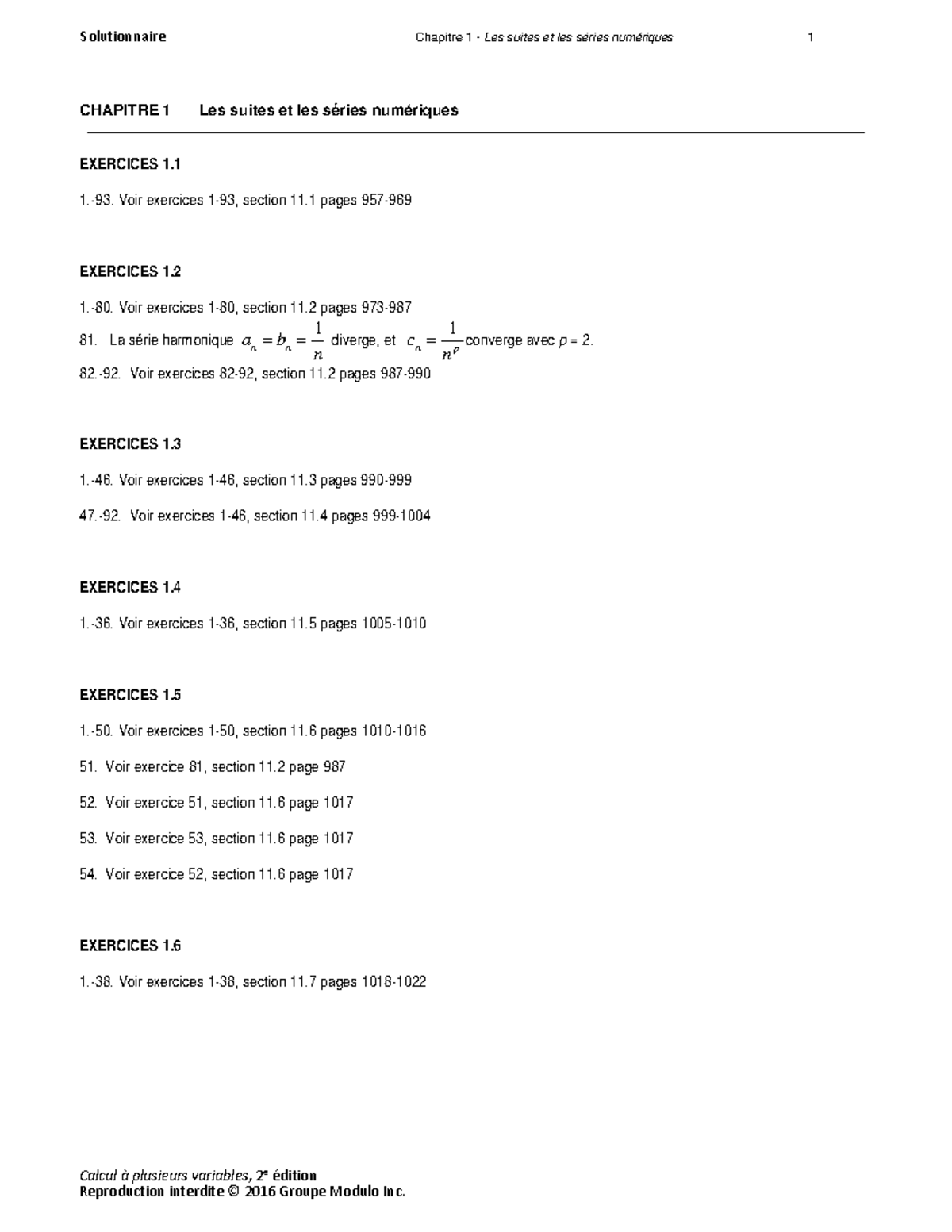 Correction-chapitre 1 - Solutionnaire Chapitre 1 - Les suites et les se ...