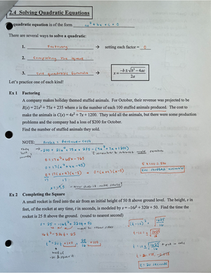 Handout - Using an Area Model ... Polynomials - Using an Area Model to ...