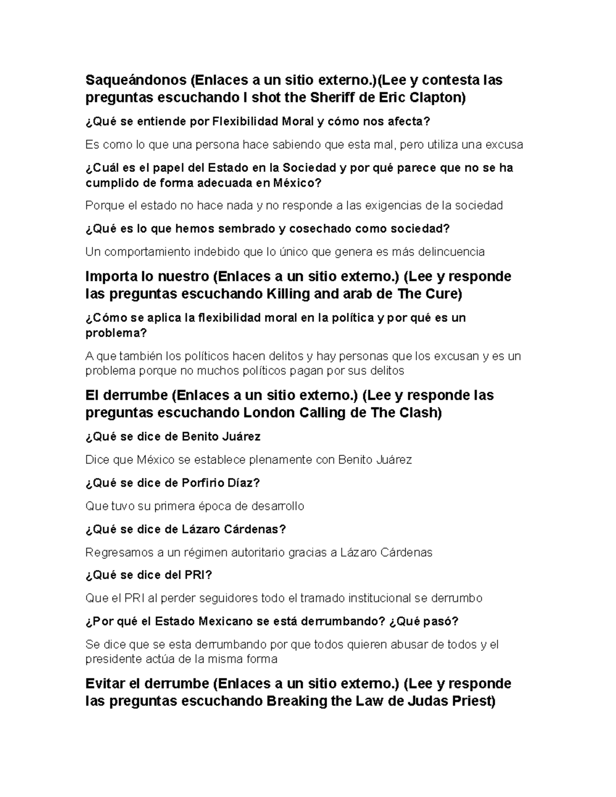 Comprobacion de lectura 6 el bueno - Saqueándonos (Enlaces a un sitio ...