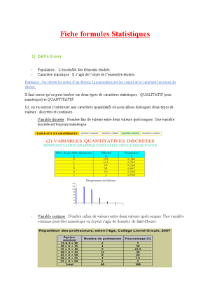 Statistiques CM - UE30 – statistiques CM pratiques hors GLM Facteurs d ...
