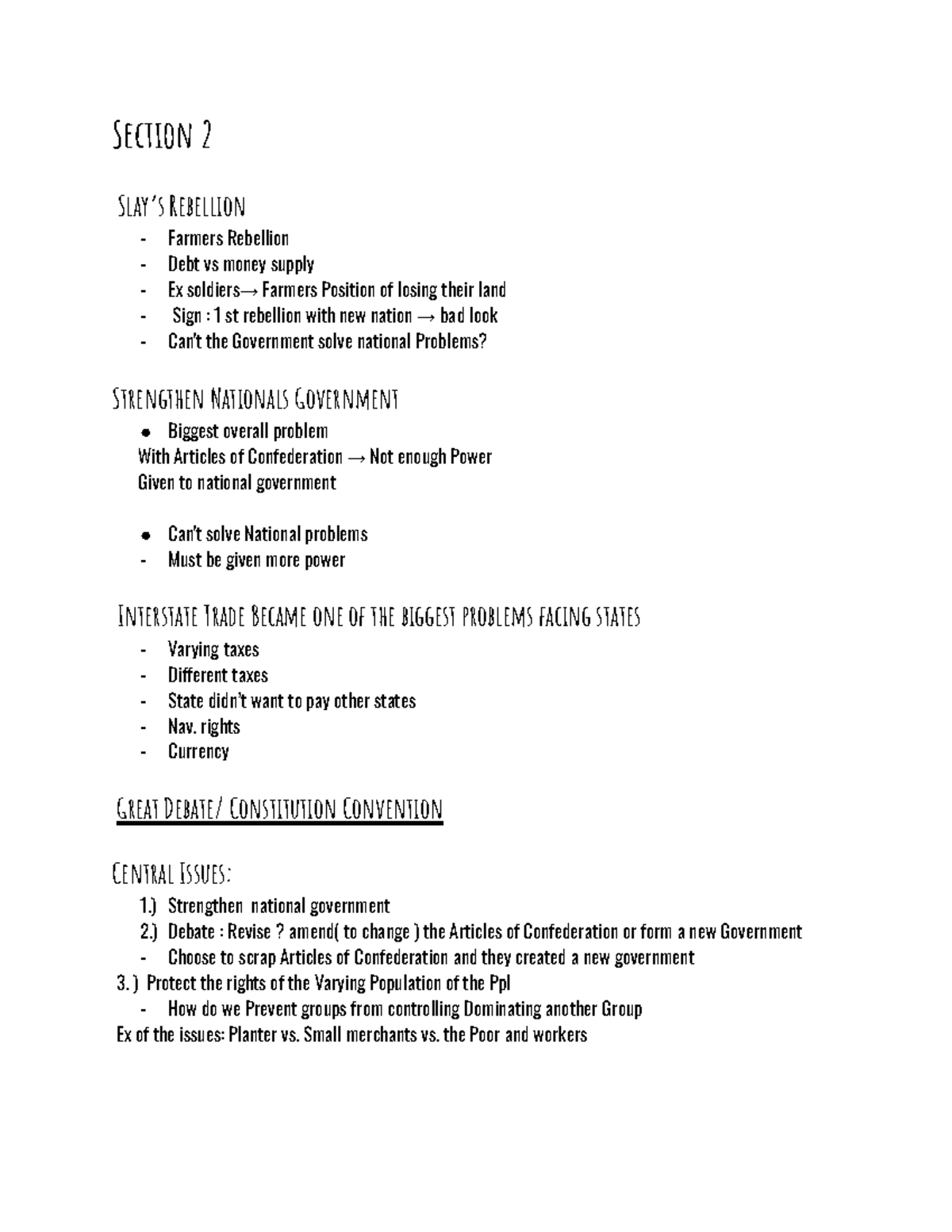 Ch 5 Section 2 History These Are My Notes My Notes Are Based Off Of