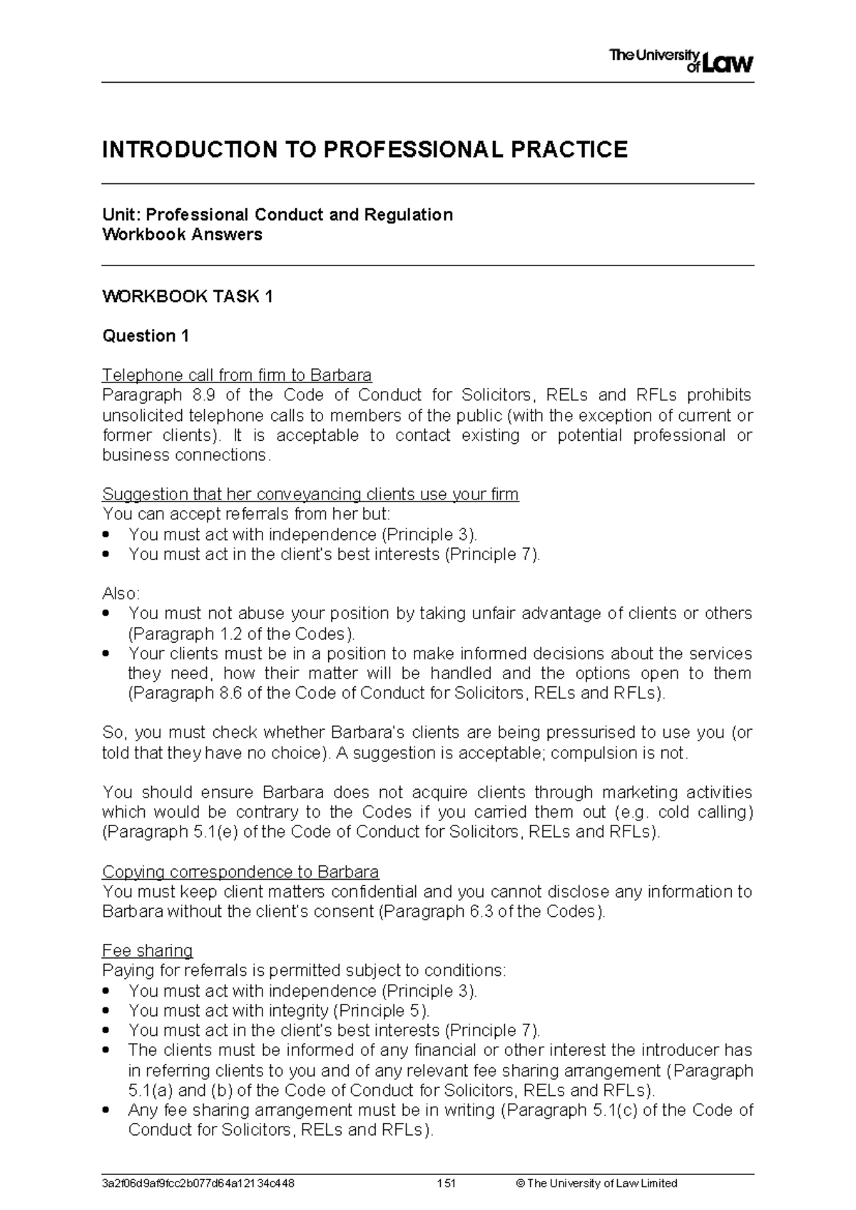 2324 ipp ws professional conduct 01 ce01 workbook answers ...