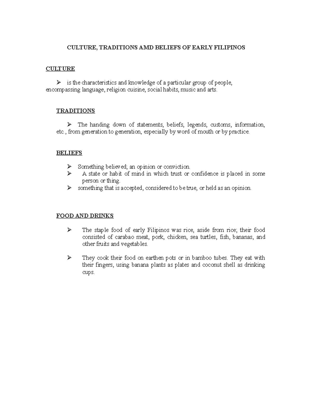 Culture - explanation - CULTURE, TRADITIONS AMD BELIEFS OF EARLY ...