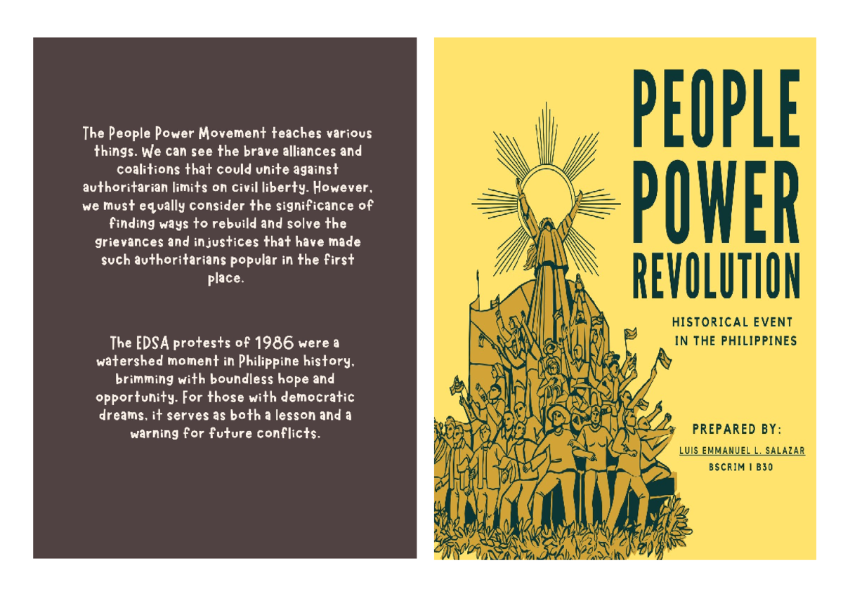 Booklet LUIS Emmanuel Salazar - PEOPLE The People Power Movement ...