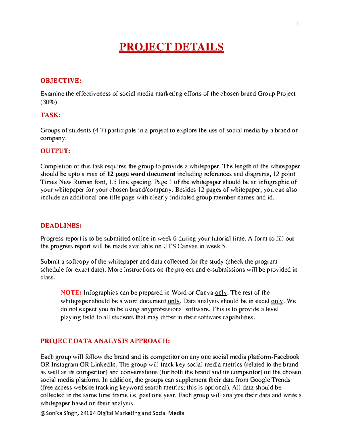 Project Details - Spring 2021 - PROJECT DETAILS OBJECTIVE: Examine the ...