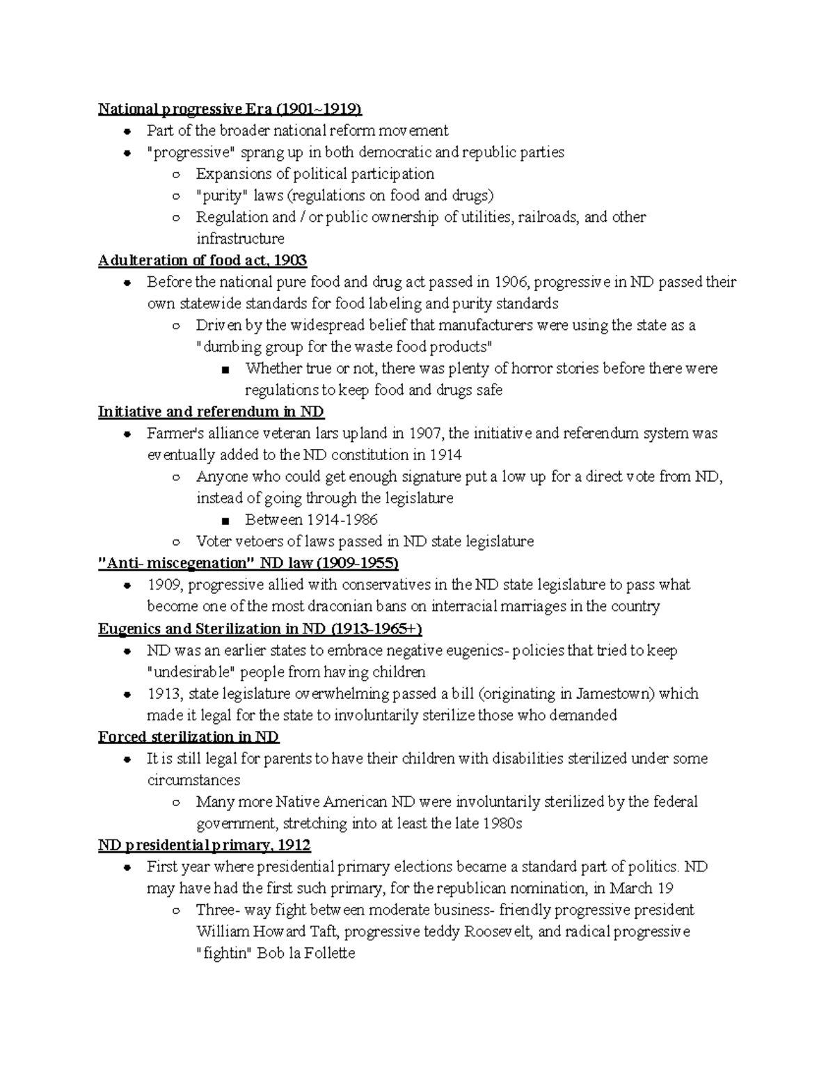 Progressive- era North Dakota Histroy - National progressive Era (1901 ...