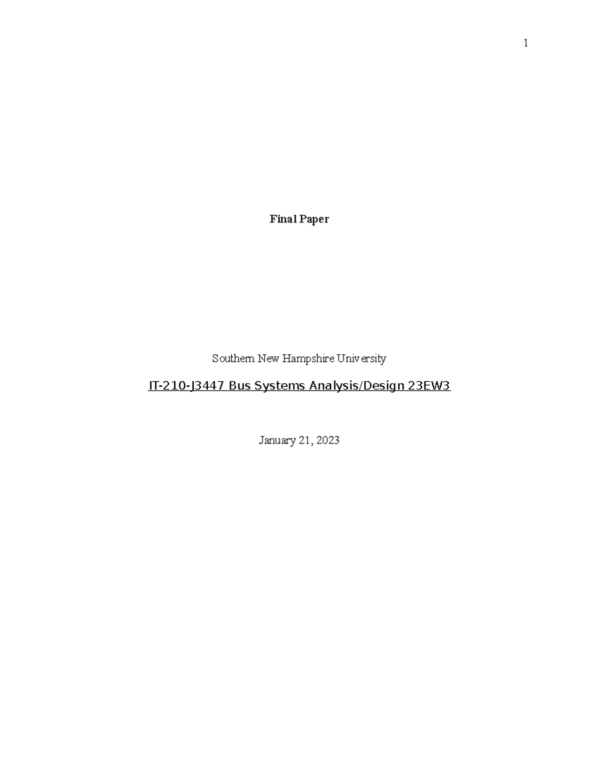 IT 210 Final Project Template (17) (1)ST 2 - 1 Final Paper Southern New ...