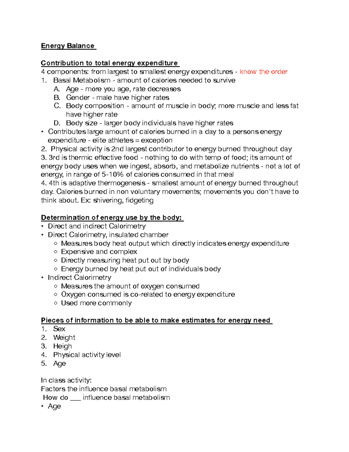 Energy Balance Notes - Energy Balance Contribution to total energy ...
