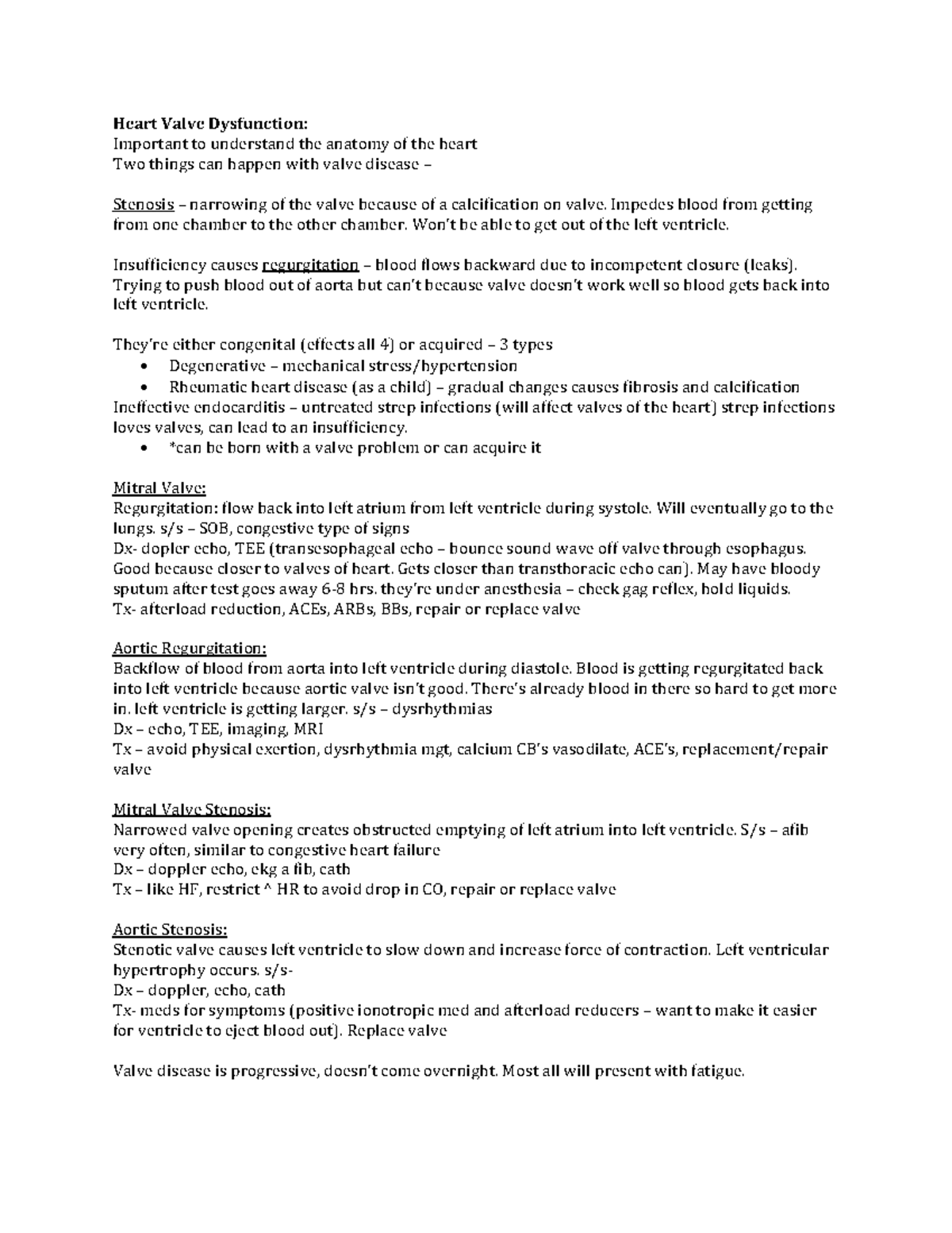 11.4 Valves - critical care - Heart Valve Dysfunction: Important to ...