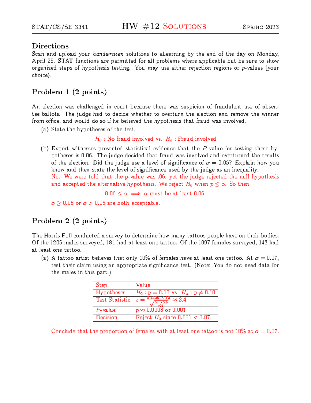 Stat3341 Hw12 Solutions Cs 3341 Ut Dallas Studocu