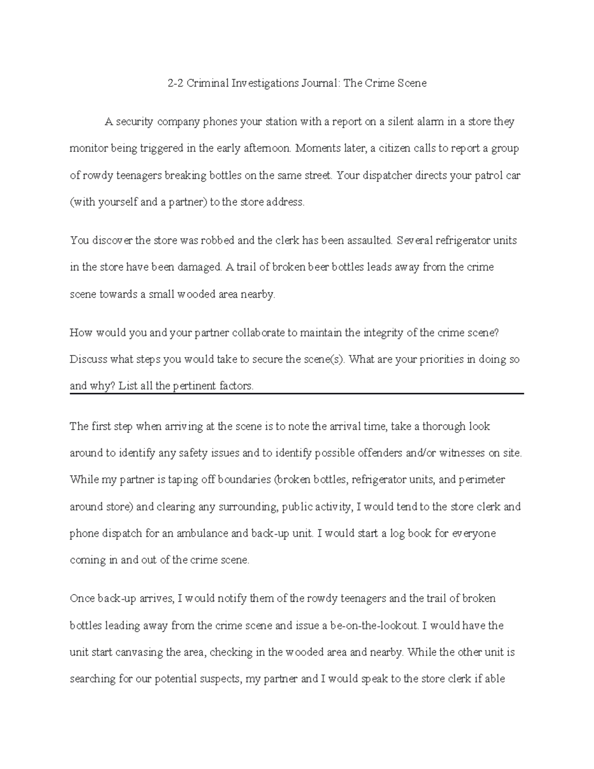Ruetten, 2-2 Criminal Investigations Journal-The Crime Scene - 2-2 ...