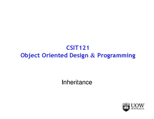 04 Polymorphism Interface - CSIT Object Oriented Design & Programming ...